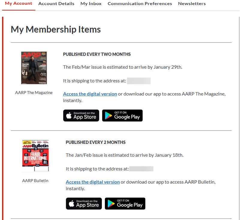 I Am Not Receiving AARP Publications